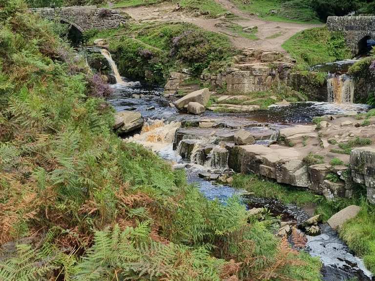 Three Shire Heads Packhorse Bridge and Waterfall Routes for Walking and ...