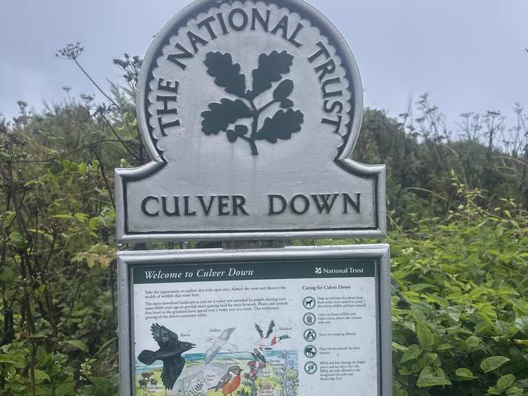 Culver Down ruins: Wanderungen und Rundwege | komoot