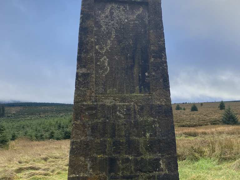 La boucle de Border Stane et Bloody Bush Pillar depuis Dykecrofts ...