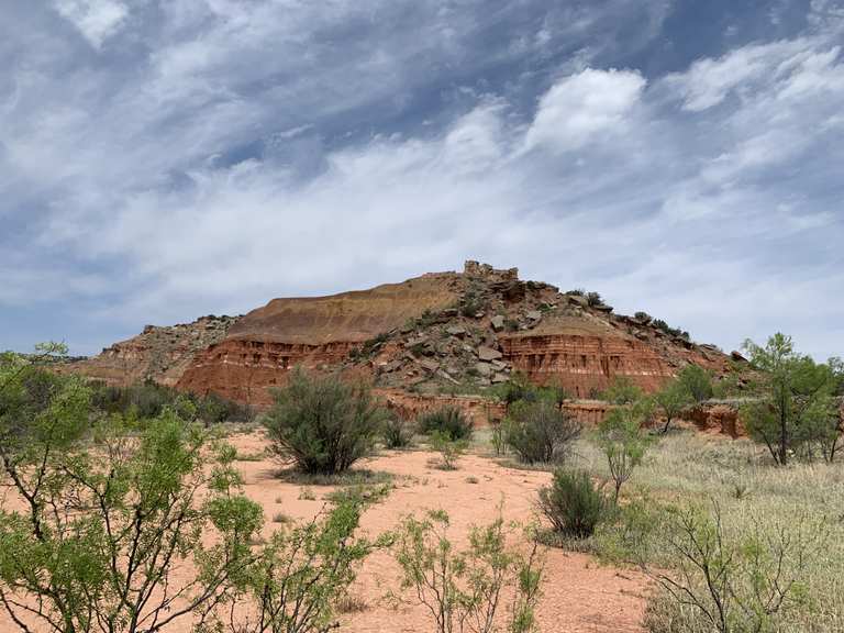 Lighthouse via Paseo del Rio Trail loop — Palo Duro Canyon State Park ...