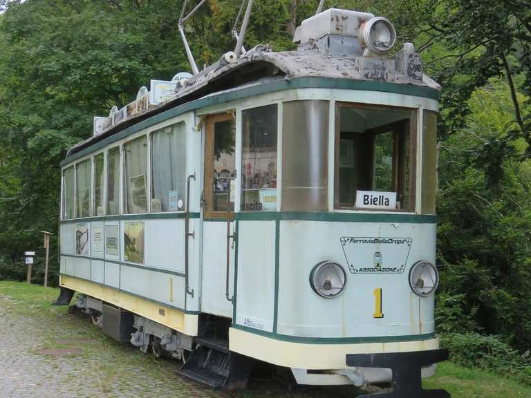 monumento ricordo della vecchia tramvia Biella Oropa: Mountainbike ...