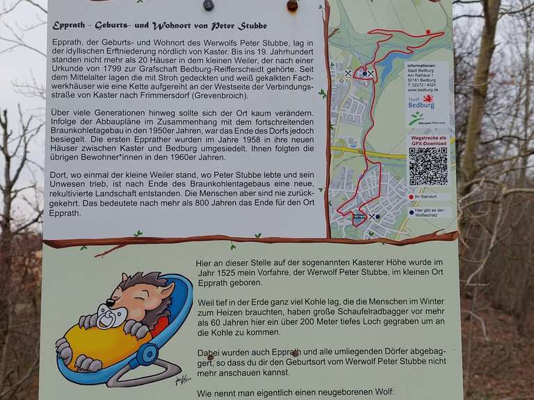 Stationstafel Werwolfwanderweg - Wohnort von Peter Stubbe: Wanderungen ...