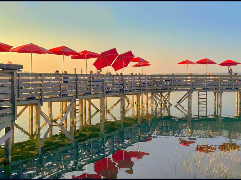 Von Old Orchard Beach nach Town Landing über die East Grand Avenue ...