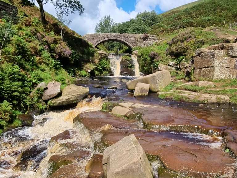 Three Shire Heads Packhorse Bridge and Waterfall Routes for Walking and ...