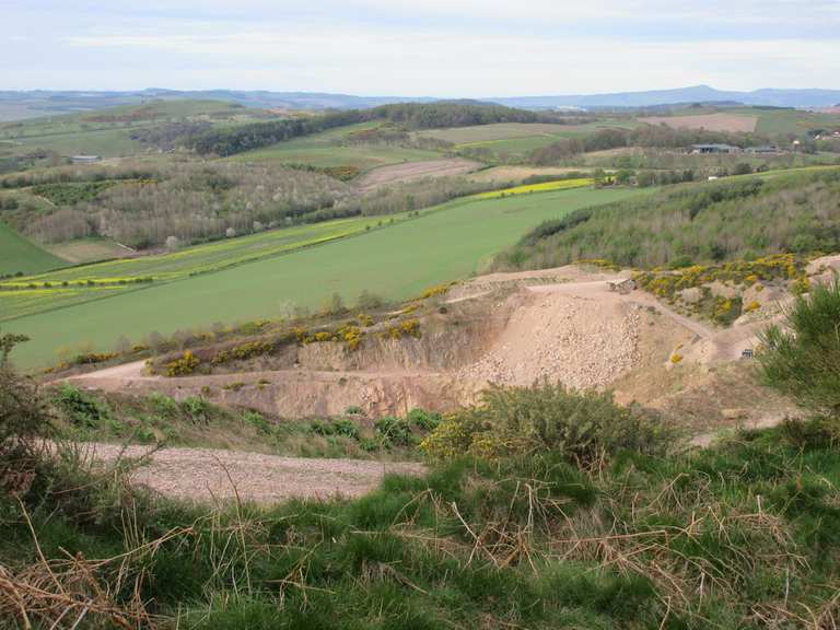 Lucklaw Hill Trig Point and View of Firth of Tay Routes for Walking and ...