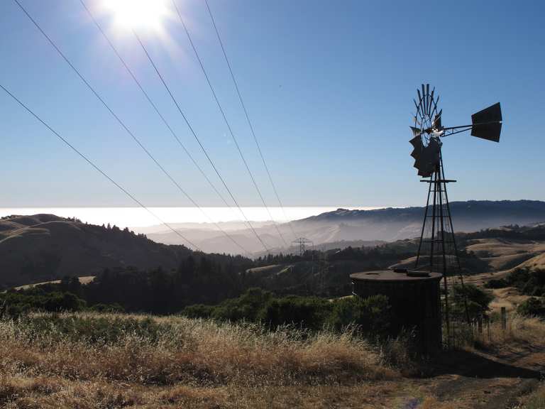 Borel Hill & Mindego Hill Windmill via Ridge & Ancient Oaks Trail loop ...