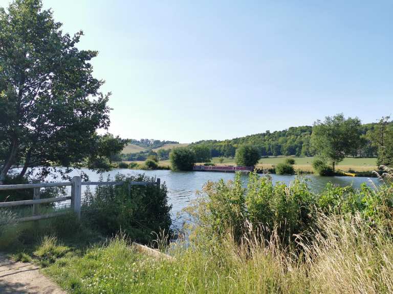 Sulham Woods, Pangbourne & die Schleife des Flusses Themse von ...