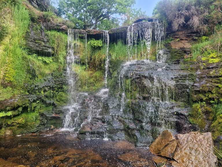 Moss Waterfall & Seven Falls Waterfall loop from Tintwistle — Peak ...