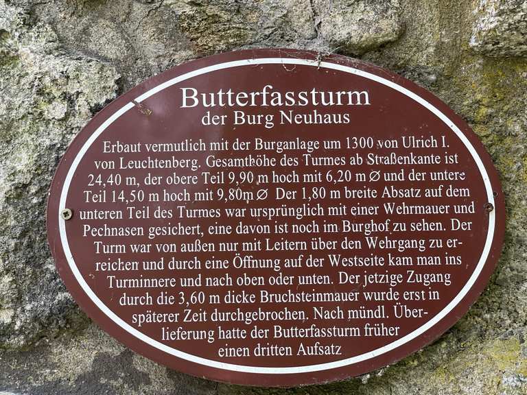 Butterfass Tower of Burg Neuhaus Routes for Walking and Hiking | Komoot