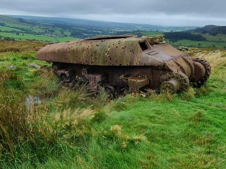 Abandoned WW2 Sherman Tank at Upper Hulme Routes for Walking and Hiking ...