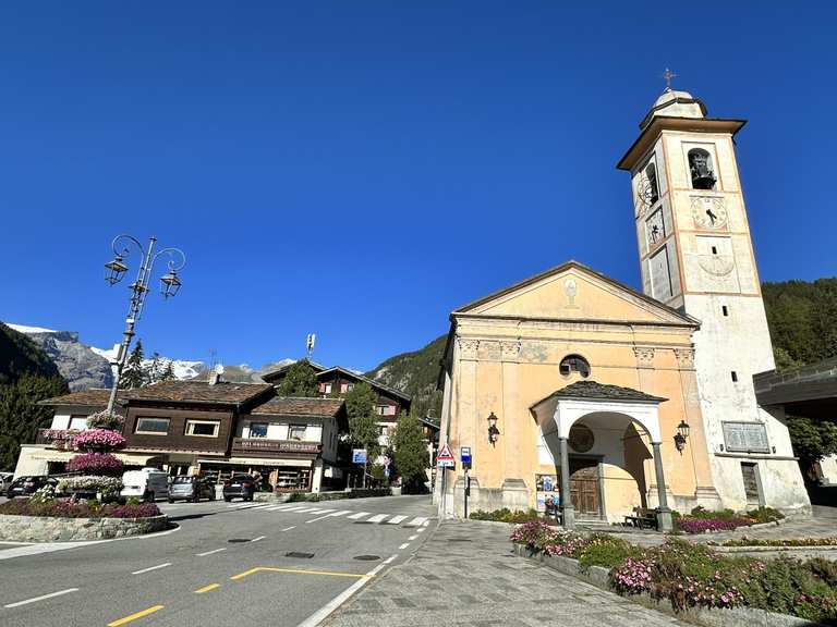 View of Monte Rosa from Champoluc Routes for Walking and Hiking | Komoot