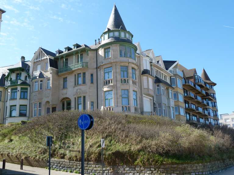 Strandpromenade De Panne fietsroutes en kaart | Komoot
