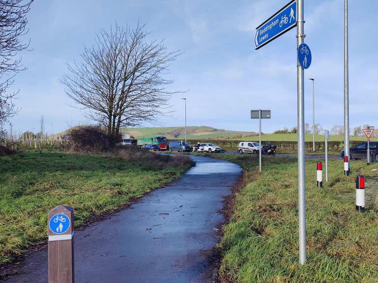 A27 Cycle Path: Firle to Polegate Road Cycle Routes and Map | Komoot