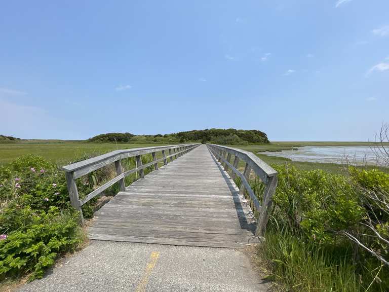 Nauset Beach from Salt Pond Visitor Center loop via Nauset Bike Trail ...
