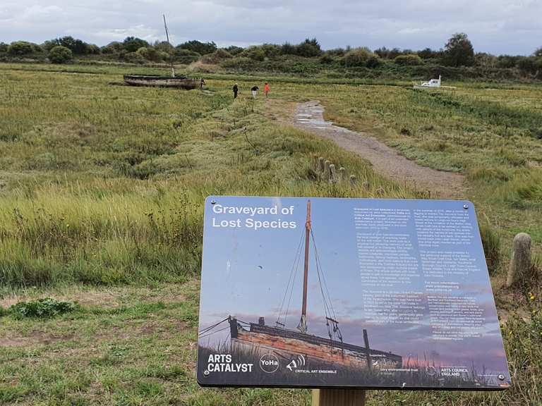 Hadleigh Castle, the Thames Estuary & Two Tree Island loop from ...