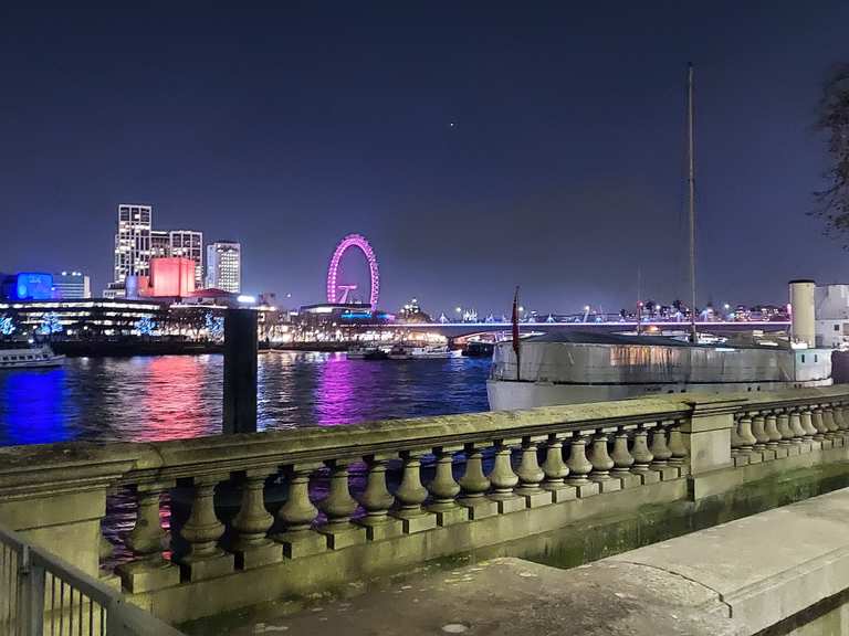 Thames Path loop from Charing Cross — Greater London | run | Komoot