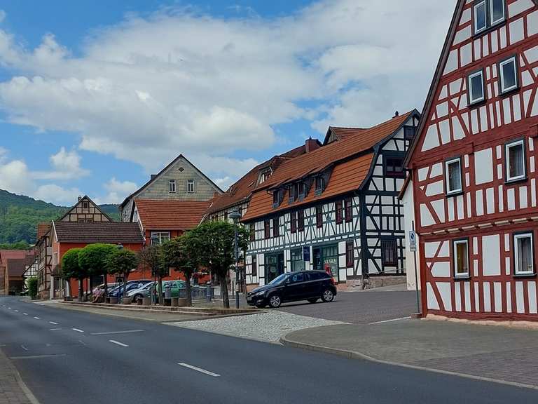 Blick auf Dermbach und Pleß – Dermbach Marktplatz Runde von Dermbach ...