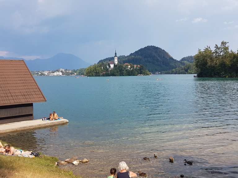 Lake Bled Beach – Aufstieg über kleinen Pfad loop from Poljšica pri ...