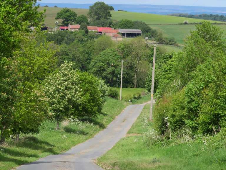 Bucle de nueva carretera y iglesia de St Peter desde Terrington ...