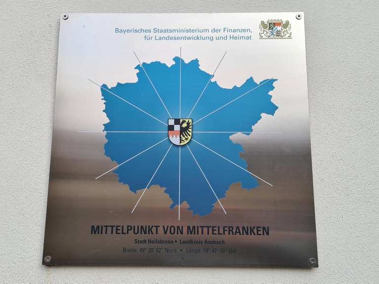 Geographischer Mittelpunkt von Mittelfranken: Wanderungen und Rundwege ...