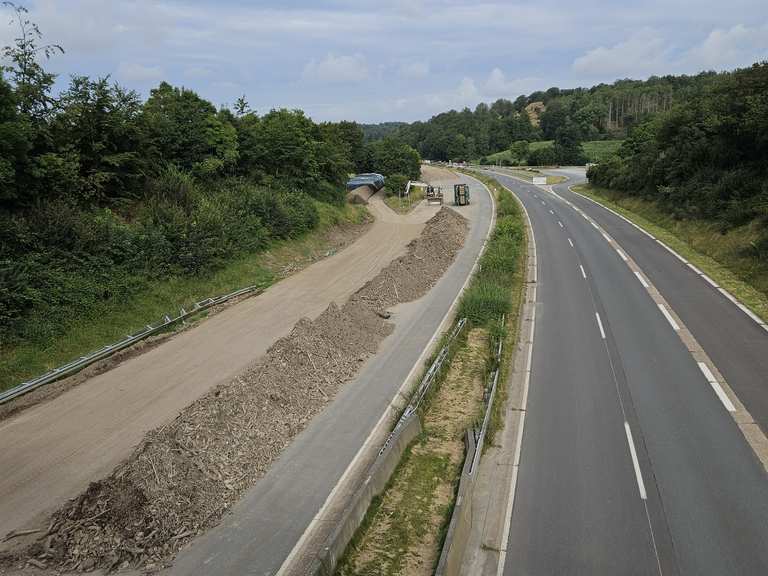 View of the A45 Bridge Construction Routes for Walking and Hiking | Komoot