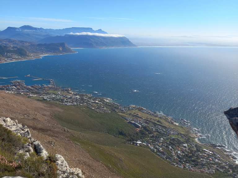 Swartkop summit with a view of Simon's Town and False Bay Routes for ...