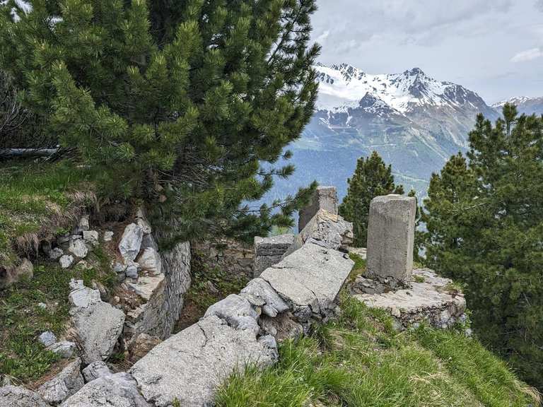 Historic border trail through WWI trenches and Alpine Wall bunkers ...