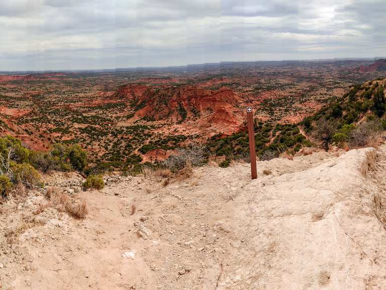 Wild Horse Trail to Mesa Spur Trail loop — Caprock Canyons State Park ...
