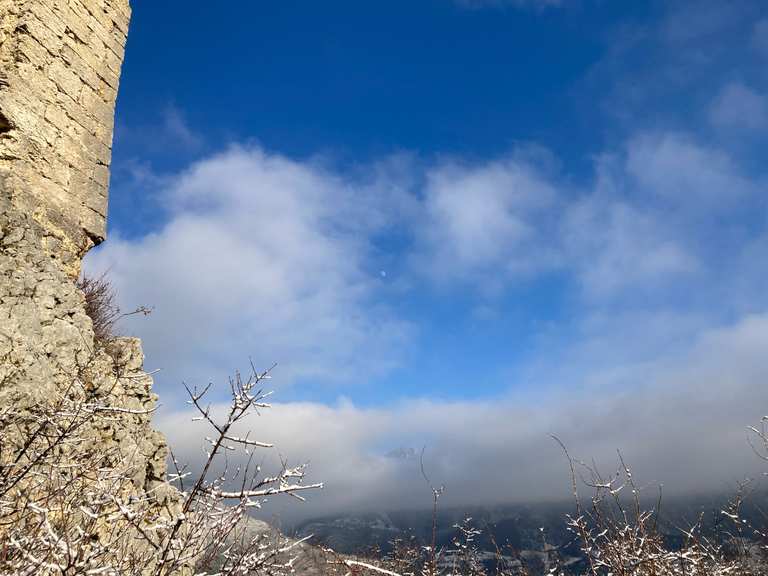 Valley view – Rochefort-Samson Castle Ruins loop from Barbières ...