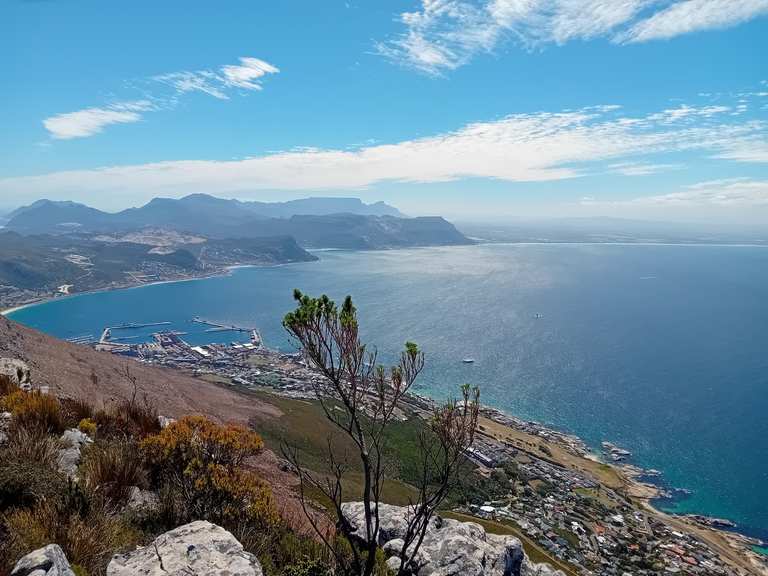 Swartkop summit with a view of Simon's Town and False Bay Routes for ...