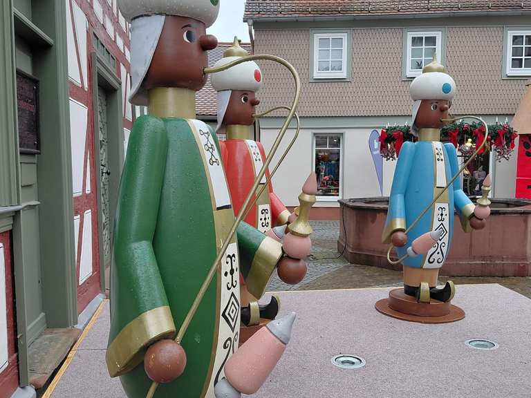 Beautiful wooden figures in the town center Routes for Walking and ...