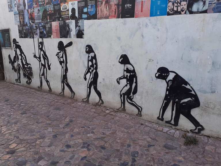 Human Evolution Mural, Rua da Prior, Faro Routes for Walking and Hiking ...