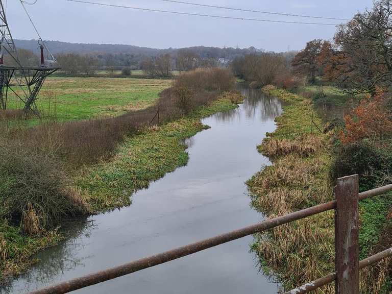 View of the River Colne from the Ebury Way Cycle Routes and Map | Komoot