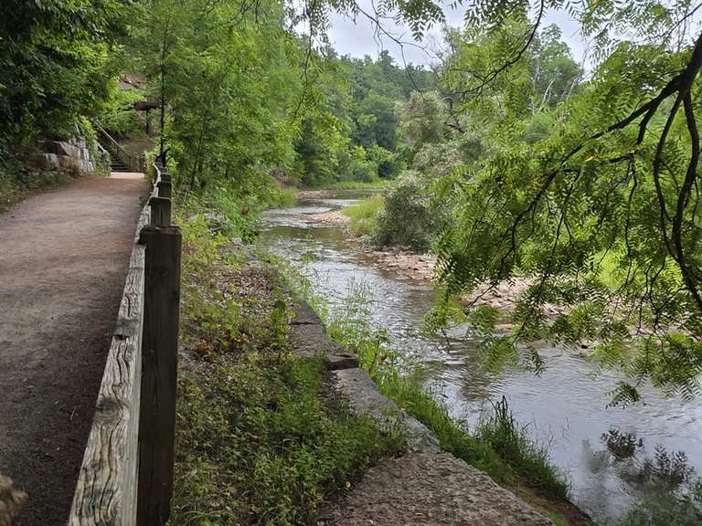 View of Sixteen Mile Creek from Lions Valley Lookout Routes for Walking ...