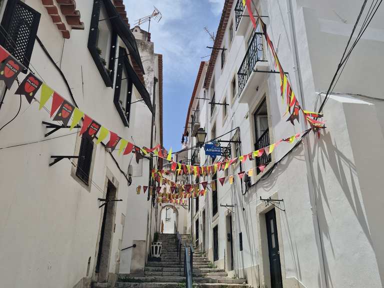 Narrow Street with Colorful Flags Routes for Walking and Hiking | Komoot