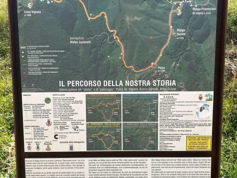 Sentiero della Pace Erster Weltkrieg-Pfad mit Bergstollen | Wanderung ...