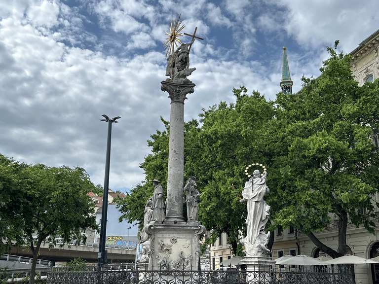 Holy Trinity Column (Plague Column), Bratislava - Cycle Routes and Map ...