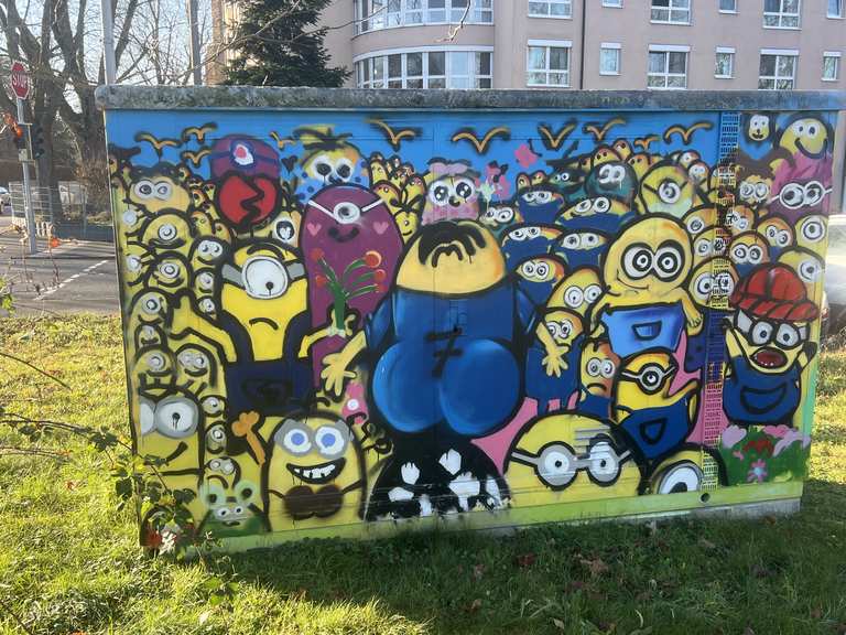 Minions Mural on Utility Box, Aschaffenburg Routes for Walking and ...