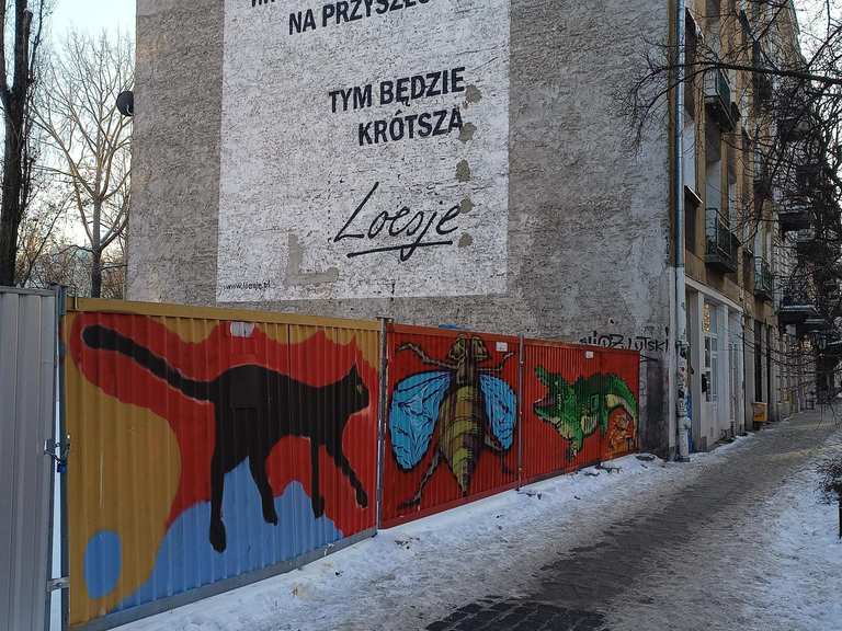 Loesje-Mural, Warschau: Wanderungen und Rundwege | komoot