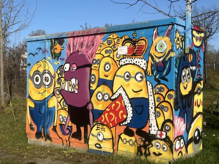 Minions Mural on Utility Box, Aschaffenburg Routes for Walking and ...