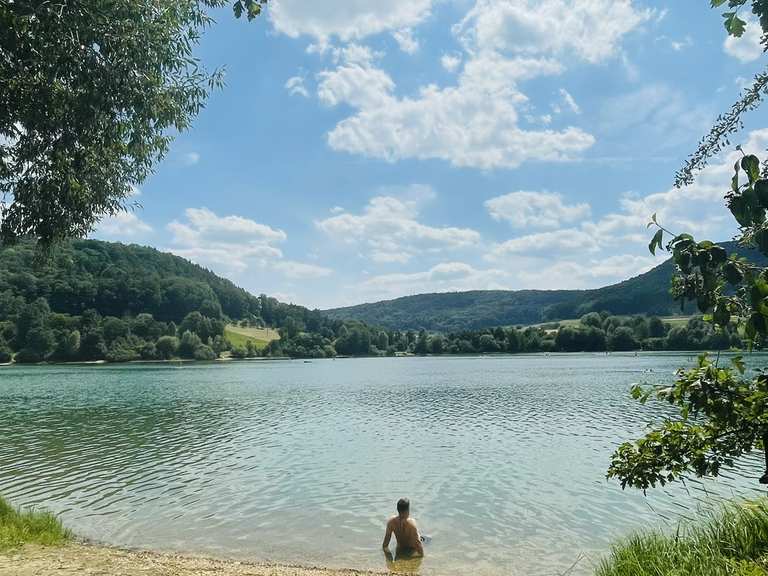 Happurger Stausee Runde mit tollem Blick vom hohlen Fels 🤩 | Wanderung ...