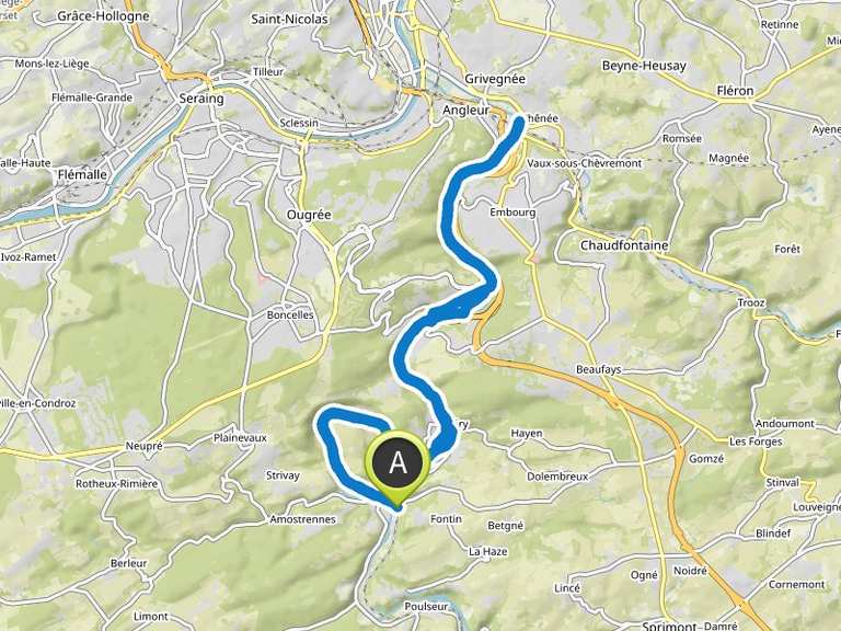 Canal de l'Ourthe – EuroVelo3 an der Ourthe/Liège Circuit à partir de ...