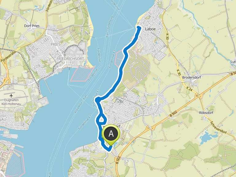 Segel- und Yachthafen Laboe – Fördewanderweg Runde von Heikendorf ...