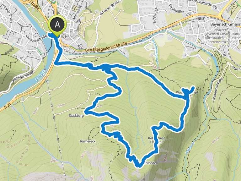 Blick auf Bad Reichenhall – Blick auf Bayrisch Gmain Loop from Bad ...