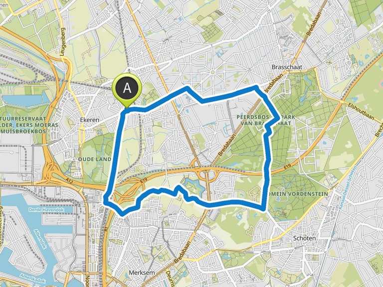 Fort van Merksem – Het Peerdsbos Rondje vanuit Ekeren | wandeling | Komoot