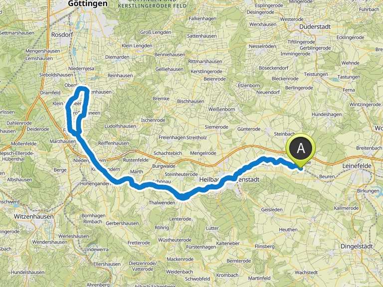 Leine-Heide-Radweg / Eichsfeld – Leineradweg Runde von Beuren ...