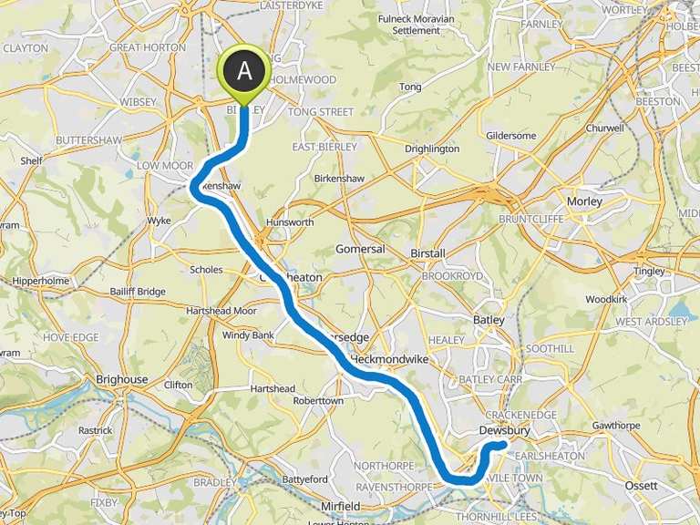 Spen Valley – Spen Valley Greenway Loop from Bierley | bike Tour | Komoot