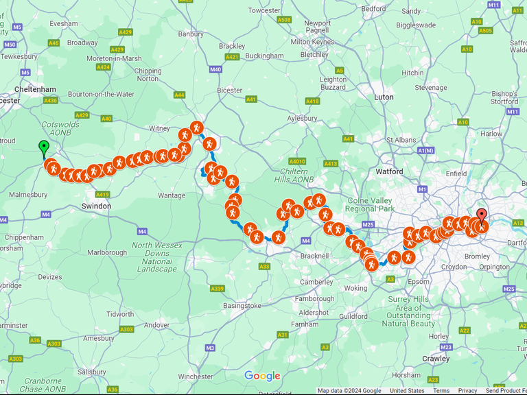 Virtual Hiking Tour of the Thames Path | Komoot
